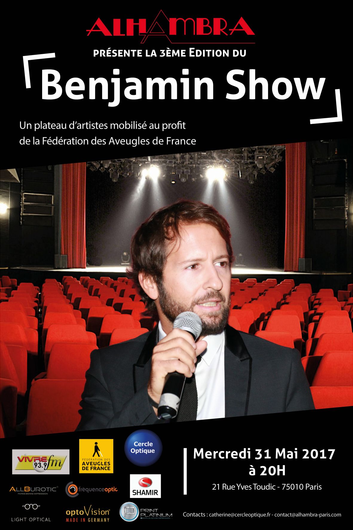 «Benjamin Show» le 31 Mai 2017 à l’Alhambra - ItArtBag